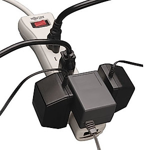 Tripp Lite 7 Outlet Surge Protector Power Strip, 7ft Cord, Right Angle Plug, 2160 Joules, & $75,000 INSURANCE (SUPER7) Ivory