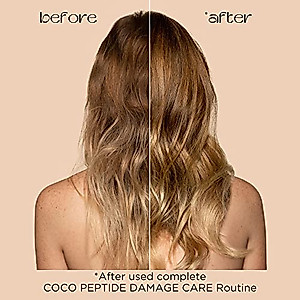 Pacifica Coco Peptide Damage Care Shampoo & Conditioner Set – Repairing Hair Care for Dry Damaged Hair Vegan Collagen & Peptides for Split Ends & Breakage Sulfate Free Clean Vegan Dermatologist Tested