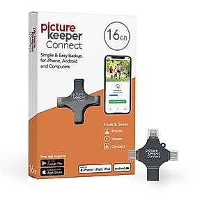 Picture Keeper Connect Photo & Video USB Flash Drive for Apple, Android, & PC Devices, 16GB Thumb Drive