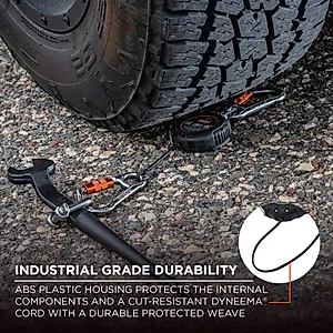 Ergodyne - 19311 Squids 3011 Retractable Tool Lanyard with Carabiner Mount,Black