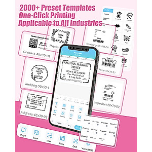 Memoking Label Makers Machine with Tape for Home & Office Organization and Storage - 3" Wireless Label Printer for Office Supplies Labels - Mini Sticker Maker - M200 Bluetooth Label Maker for Phone&PC