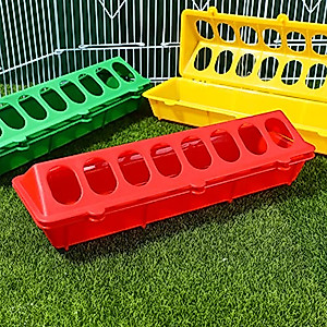 Dispenser Pigeon Dish 3pcs Bird Feeder Trough Pigeon Feeding Dish Quail Feeder Trough Food for Breeding Farming (Assorted Color) Small Feeder Poultry