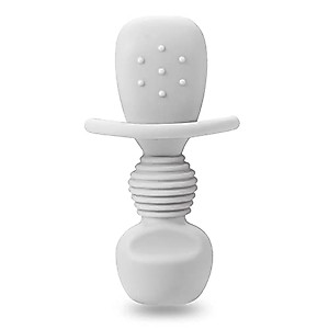 PandaEar 6 Pack Silicone Baby Spoons and Fork Feeding Set- Anti-Choke First Self Feeding Utensils for Baby Led Weaning Ages 3 Months