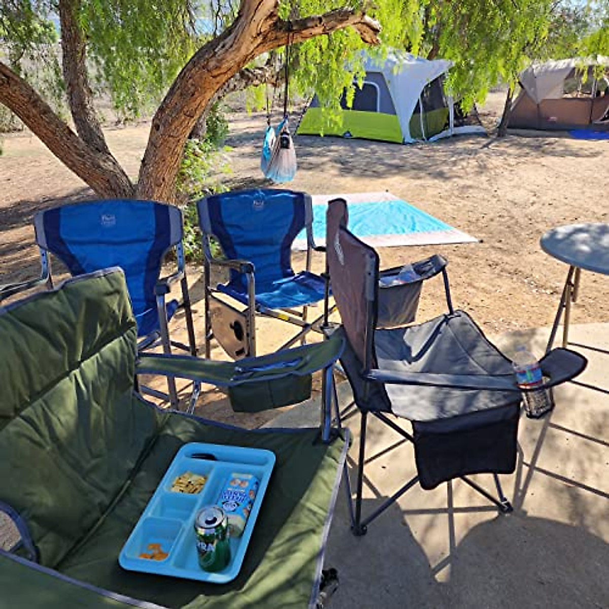 Happy Starla - Right-Hand Heavy Weight Extra Deep Tray 5-Compartment Cafeteria,Fast Food,Home,Events,Dinner Food Plate, 9.5" x 14" Made in USA (Mint)