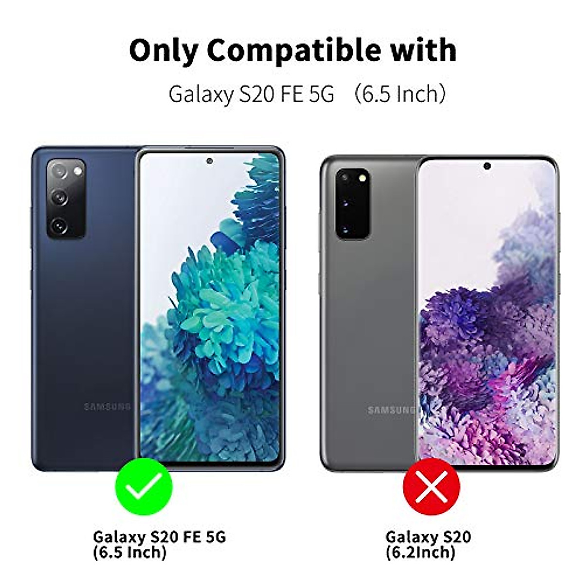 COOYA for Samsung S20 FE Case, Galaxy S20 FE 5G Case Wallet Case with Card Holder Premium PU Leather Magnetic Closure Protective Back Flip Phone Case for Samsung Galaxy S20 FE(Fan Edition) 5G 6.5Inch