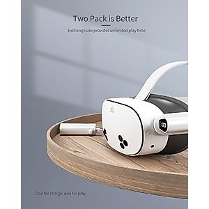 Cooopoo Battery Pack for Meta Quest 3/Quest 3S，5V3A Fast Charge Power Bank with LCD Indicator for Extended Playtime - Rechargeable Mini Lightweight Accessory with Power Indicator [2Pack]