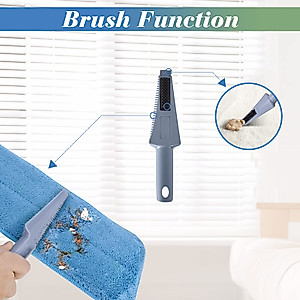 Bonpally 18" Microfiber Mop Floor Cleaning System, Flat Mop for Hardwood Floors, Professional Commercial Mop, Wet and Dust Mop with Extendable Handle, 4 Reusable Mop Pads, Household Cleaning Tools