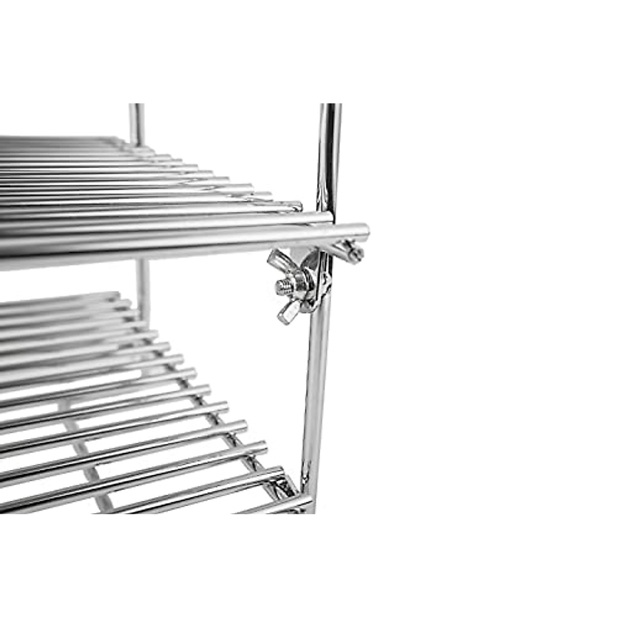 DcYourHome Double Layer Stainless Steel Smoke Shelf/Grill Warming Rack Foldable Multipurpose Jerky Rack for Traeger and Other Wood Pellet Grills & Gas Grills & Grill Grate Accessories