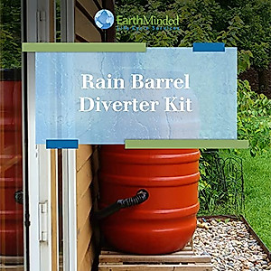 EarthMinded Rain Barrel Diverter Kit - Rain Diverter for 3 x 4 Inch Downspouts, Includes Spigot and Downspout Diverter - Convert Containers into Rain Barrels - Easy to Install