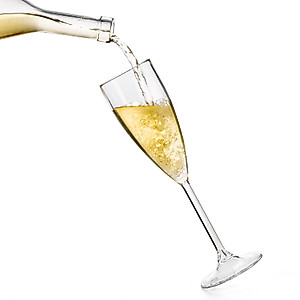 Elsjoy 12 Pack Plastic Champagne Flute, 6 oz Unbreakable Champagne Glasses Stemmed Champagne Coupes, Reusable Shaterproof Champagne Toasting Cups for Event, Wedding, Party