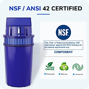 4-Pack Water Filter Replacement for All PUR, PUR Plus Water Pitchers and Dispensers, Replace PPF900Z, NSF Certified, Advanced Version