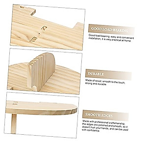 VILLCASE Tv Stand Tv Stand Tv Stand Tv Stand Stand Stand Router Bracket Useful Stickers Nail Shelf Practical Screwdriver Wood Free with Wall Rack Wooden Mounted Storage Projector