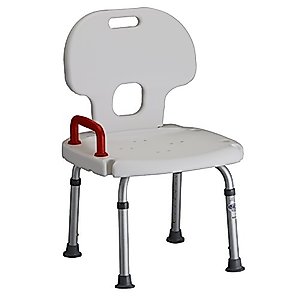 NOVA Medical Bath Seat with Back & Red Safety Handle