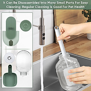 Lemtrflo 28oz Rabbit Water Bottle,Hanging Automatic Water Dispenser for Cage,Ferret Bunny Guinea Pig Water Bowl,Suitable for Small Animal(Cage Grid Spacing Over 1.2'')(Green)