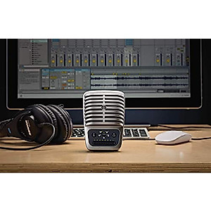Shure MV51 Digital Large-Diaphragm Condenser Microphone with USB, Lightning and USB-C Cables - 5 DSP Preset Modes (Speech, Singing, Flat, Acoustic Instrument, Loud)