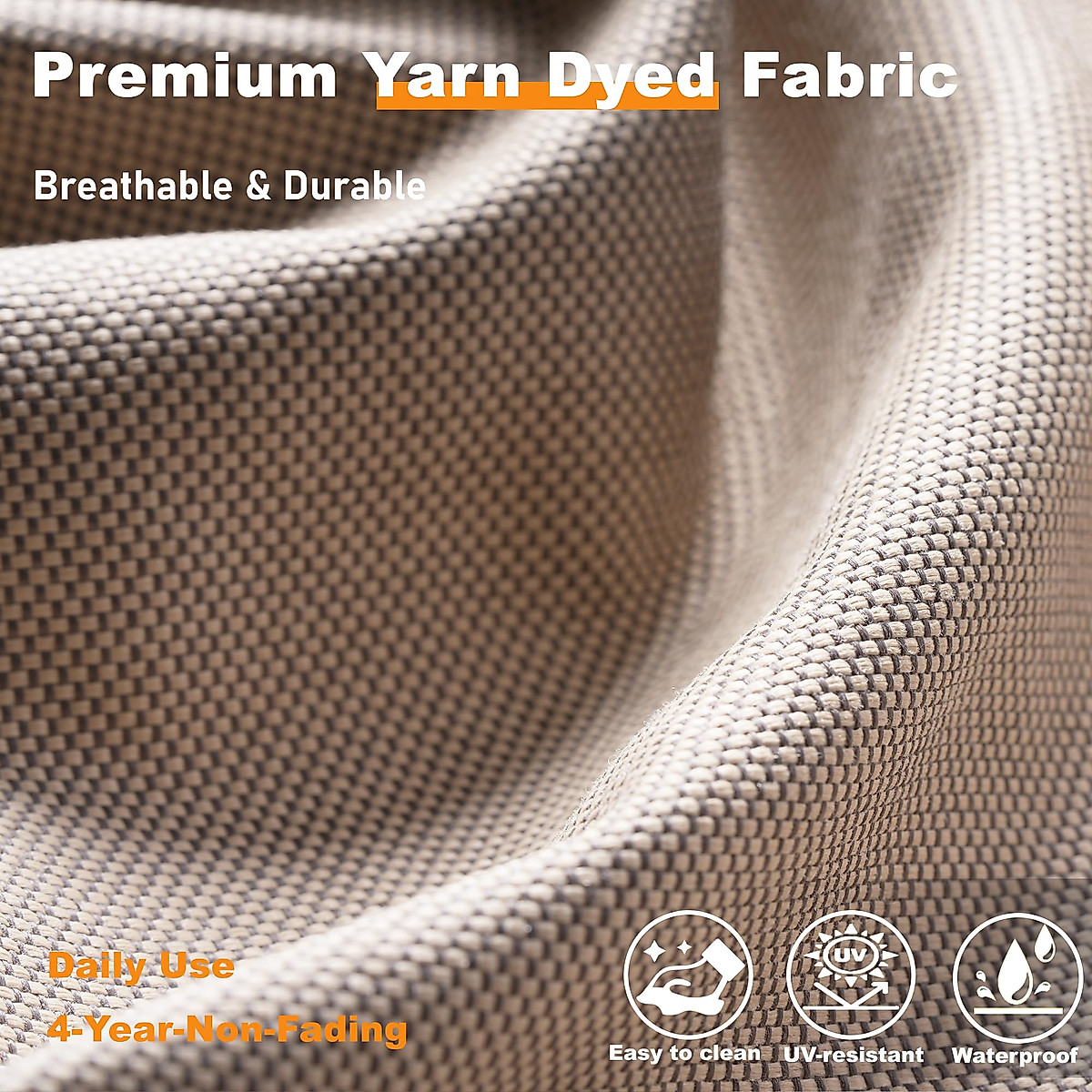 XIZZI Wicker Outdoor Furniture Patio Furniture Set - Patio Conversation Set,Outside Rattan Sofa Set for Garden,Poolside,Backyard,Deck (Beige, 8PCS,9 Seats+Coffee Table)