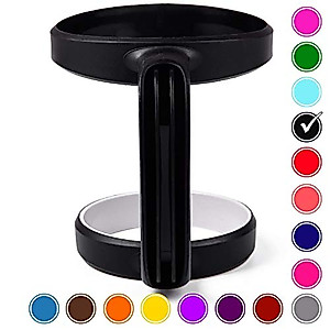 STRATA CUPS 30 oz Tumbler Handle - Available For 30 oz YETI Tumbler, OZARK TRAIL Tumbler, Rambler Tumbler- BFA free (Black)