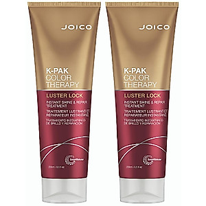 K-PAK Color Therapy Luster Lock Instant Shine & Repair Treatment | For Color-Treated Hair | Boost Color Vibrancy | Repair Breakage | With Keratin & Argan Oil | 8.5 Fl Oz (Pack of 2)