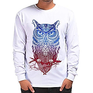 Sweatshirt for Men Thenlian Men's Autumn Casual 3D Print Hip Hop Long Sleeve Pullover Sweatshirt Top Blouse(White, L)