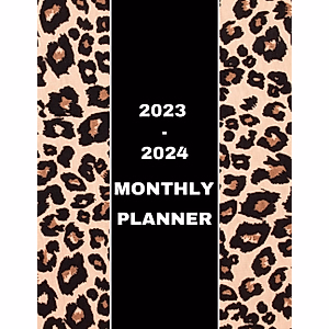 2023-2024 Monthly Planner: Jan 2023-Dec 2024 Monthly Planner, 2 Year Monthly Calendar 2023-2024, Leopard Print Monthly Planner