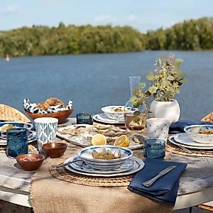 Lenox Blue Bay Melamine 20-Piece Dinnerware Set, 13.35 LB, 0