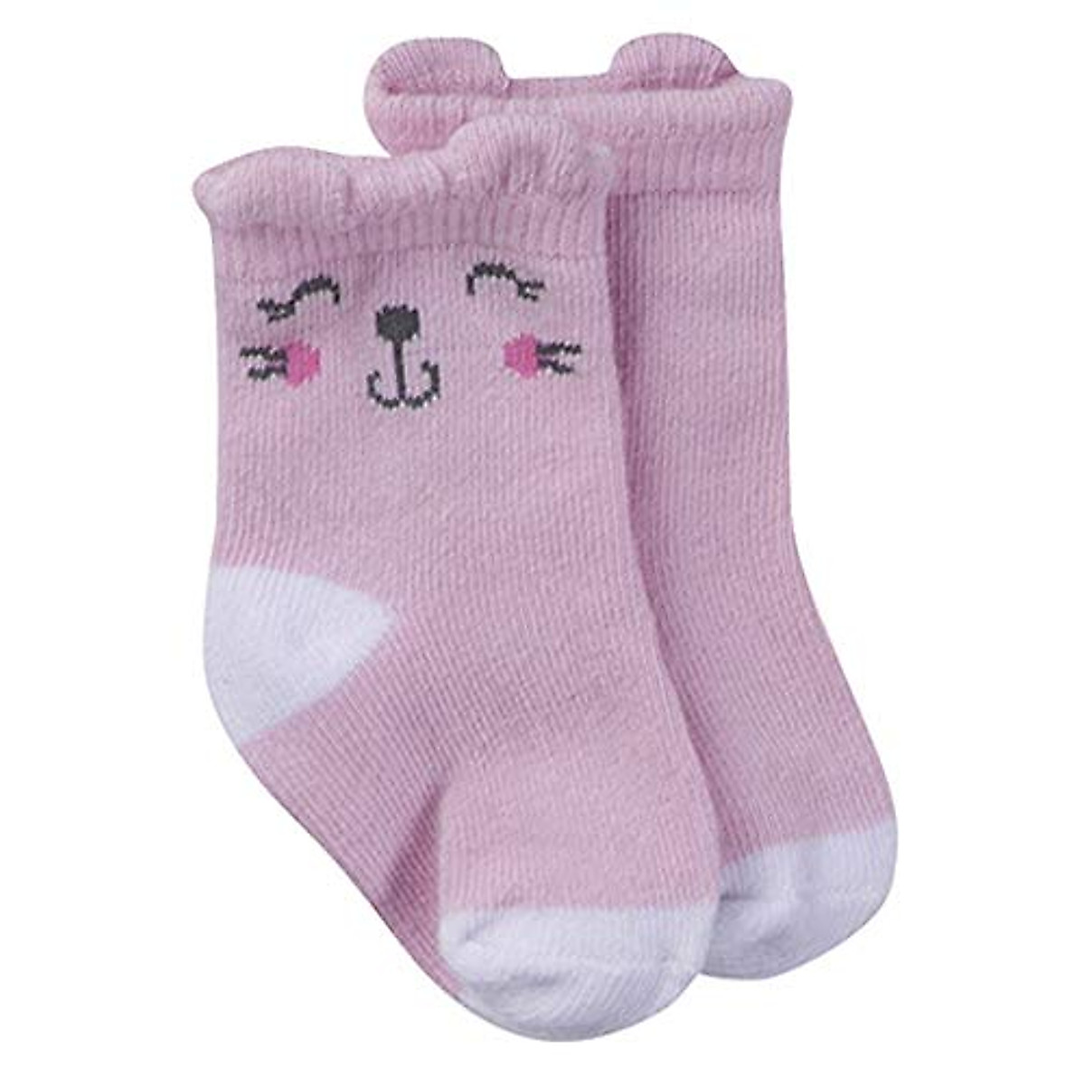 Onesies Brand Unisex Baby 12-Pair Bootie Socks Cat Crew Socks 0-6 Months
