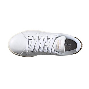 adidas Women's Advantage Sneaker, White/White/Gold Metallic, 8