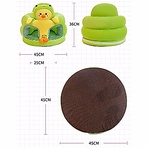 Eyomii 1 Pcs Baby Sitting Chair Cover Animal Shaped Kids Learning Sitting Chair Cover Support Sofa Infant Plush Seats Baby Sofa Seat Cover for Toddlers.(Only Cover)