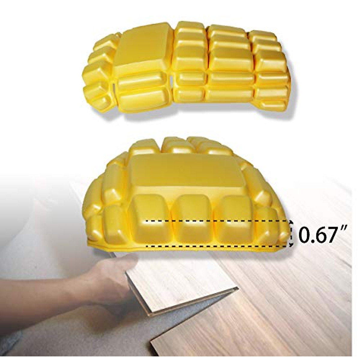 AMANEEST 3 Pairs Heavy Duty Foam Knee Pad Inserts for Work Pants,Cargo Pants Knee Pads,Gardening Knee Pads 9.45''x6.6''