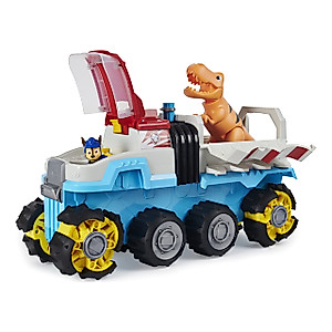 Paw Patrol, Dino Rescue Dino Patroller Motorized Team Vehicle with Exclusive Chase and T. Rex Toy Figures