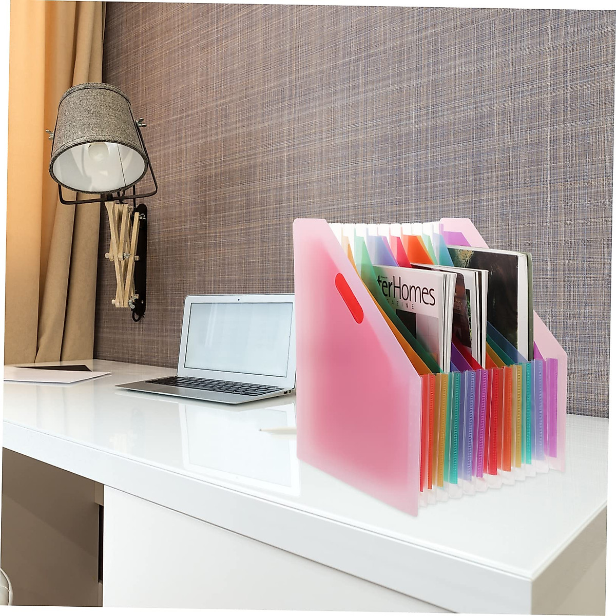 VILLCASE Vertical Accordion File Organizer Large Capacity Store Files Letters Photos Stylish and Simple Office Storage Folder