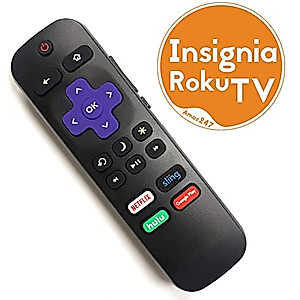Insignia ROKU TV Remote w/Volume Control & TV Power Button for All Insignia Roku TV NO Pairing NOT for Roku Player (Box) NOT for Roku Stick!!