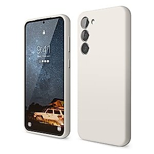 elago Compatible with Samsung Galaxy S23 Plus Case, Liquid Silicone Case, Full Body Protective Cover, Shockproof, Slim Phone Case, Anti-Scratch Soft Microfiber Lining, 6.6 inch (Stone)