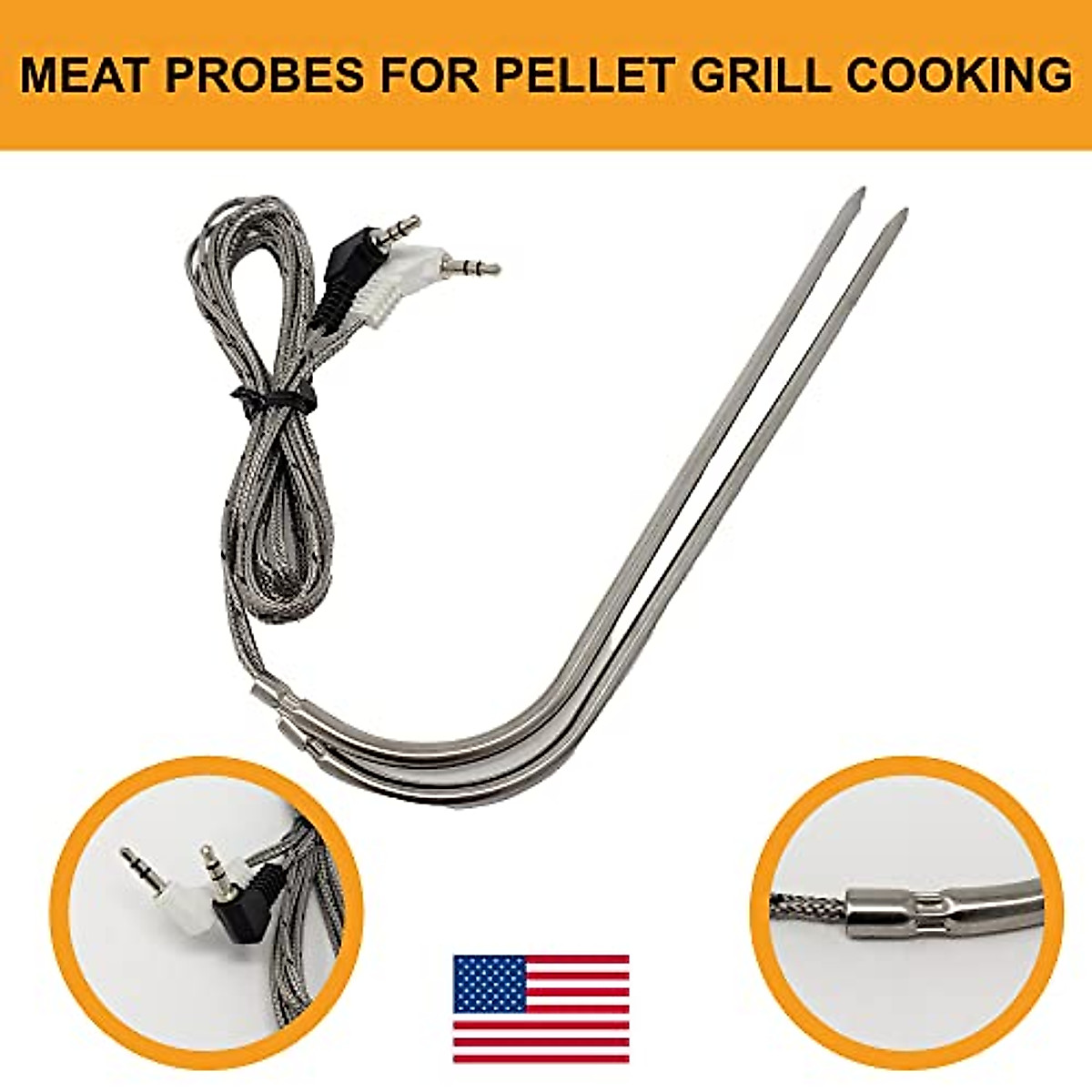 Meat Probe Replacement for Traegers (2 Pack), Fits Pro Controller, 3.5 MM Plug