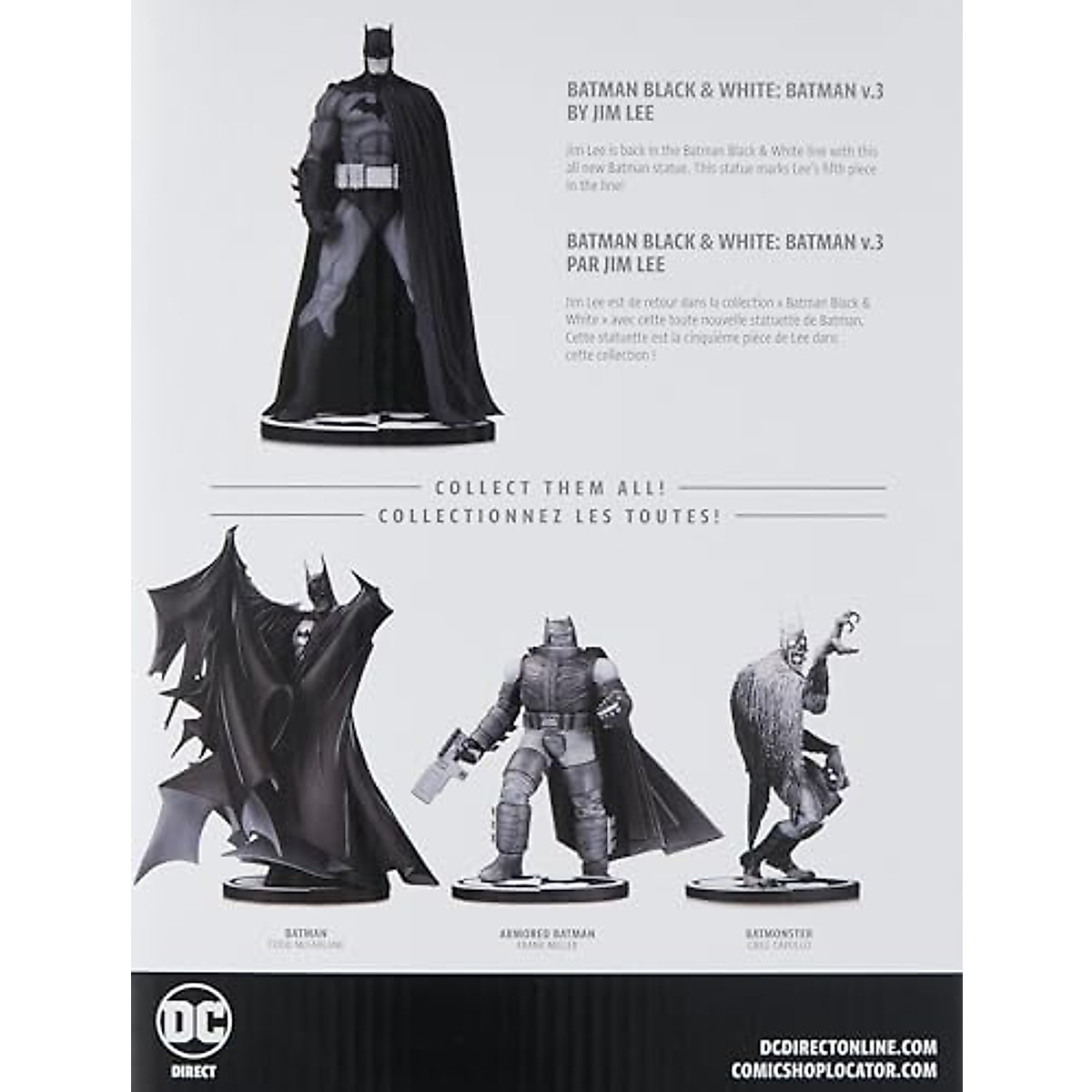 DC Collectibles Batman Black & White: Batman V.3 by Jim Lee Statue