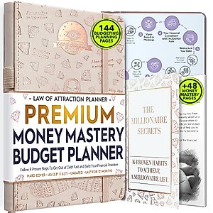 Financial Planner, Monthly Budget Planner and Monthly Bill Organizer - 12 Month Journey to Financial Freedom, Monthly Budget Book Planner, Money Saving Book a Budgeting Planner or Finance Planner