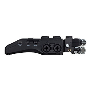 Zoom H6 All Black 6-Track Portable Recorder, Stereo Microphones, 4 XLR/TRS Inputs, Records to SD Card, USB Audio Interface, Battery Powered, Podcasting and Music