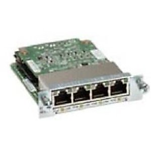 Cisco Gigabit EtherSwitch EHWIC - Switch - managed - 4 x 10/100/1000 (PoE) - plug-in module - PoE (Renewed)