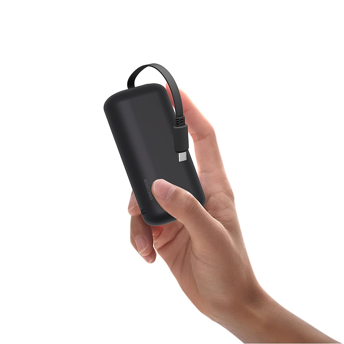 Portable Charger with Built-in USB-C Cable,10000mAh 18W PD Fast Charging Power Bank.Ultra-Compact Battery Pack Compatible with iPhone 15,15 Plus,15 Pro,Samsung Galaxy S23,S22,S21,Moto,LG (Black)