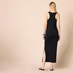 Amazon Essentials Women's Supersoft Terry Racerback Maxi Dress (Previously Daily Ritual), Black, Large