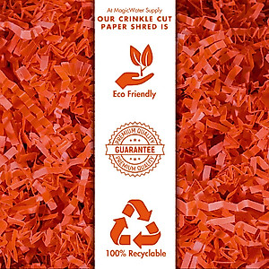 MagicWater Supply Crinkle Cut Paper Shred Filler (4 oz) for Gift Wrapping & Basket Filling - Orange