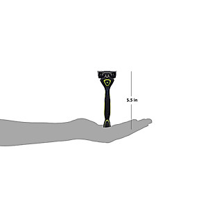 Pacific Shaving Company Premium 6-Blade Razor System - Pivoting Head with Ergonomic Weighted Handle and Lubrication Strip (1 Razor Handle + 5 Blade Refills)