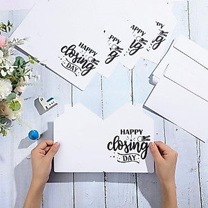 Dunzoom 25 Sets Real Estate Cards New Home Congratulations Cards Thank You New House Cards House Shaped Gift Cards with Envelope Closing Gifts for Home Buyers Real Estate Agent Favors