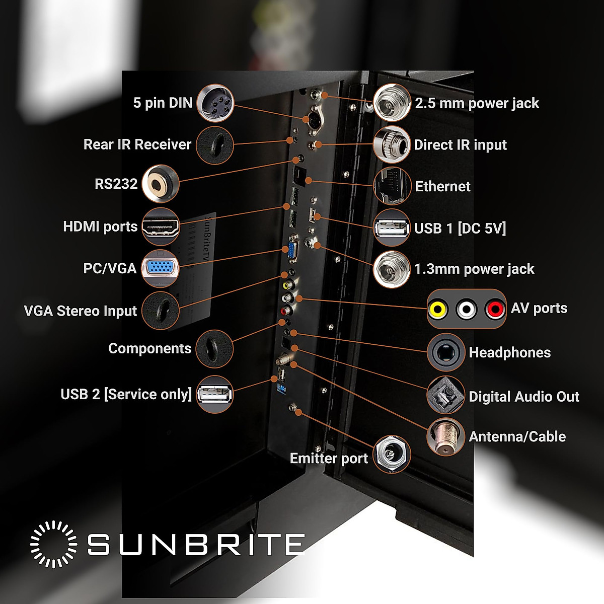SunBrite SE 43-inch Partial Sun Outdoor TV | 4K Ultra HD LED Weatherproof Television - includes Speaker bar (SB-SE-43-4K-BL)