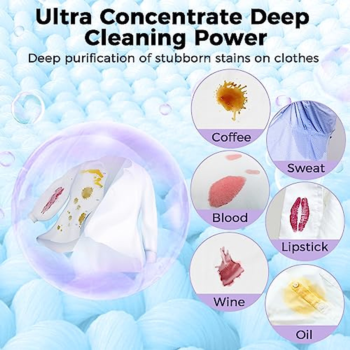 CLEARALIF Laundry Detergent Sheets, Up to 60 Loads, Fresh Lavender, liquidless, Eco-Friendly, Zero Waste, Save Space, Travel Laundry Strips for HE Machine