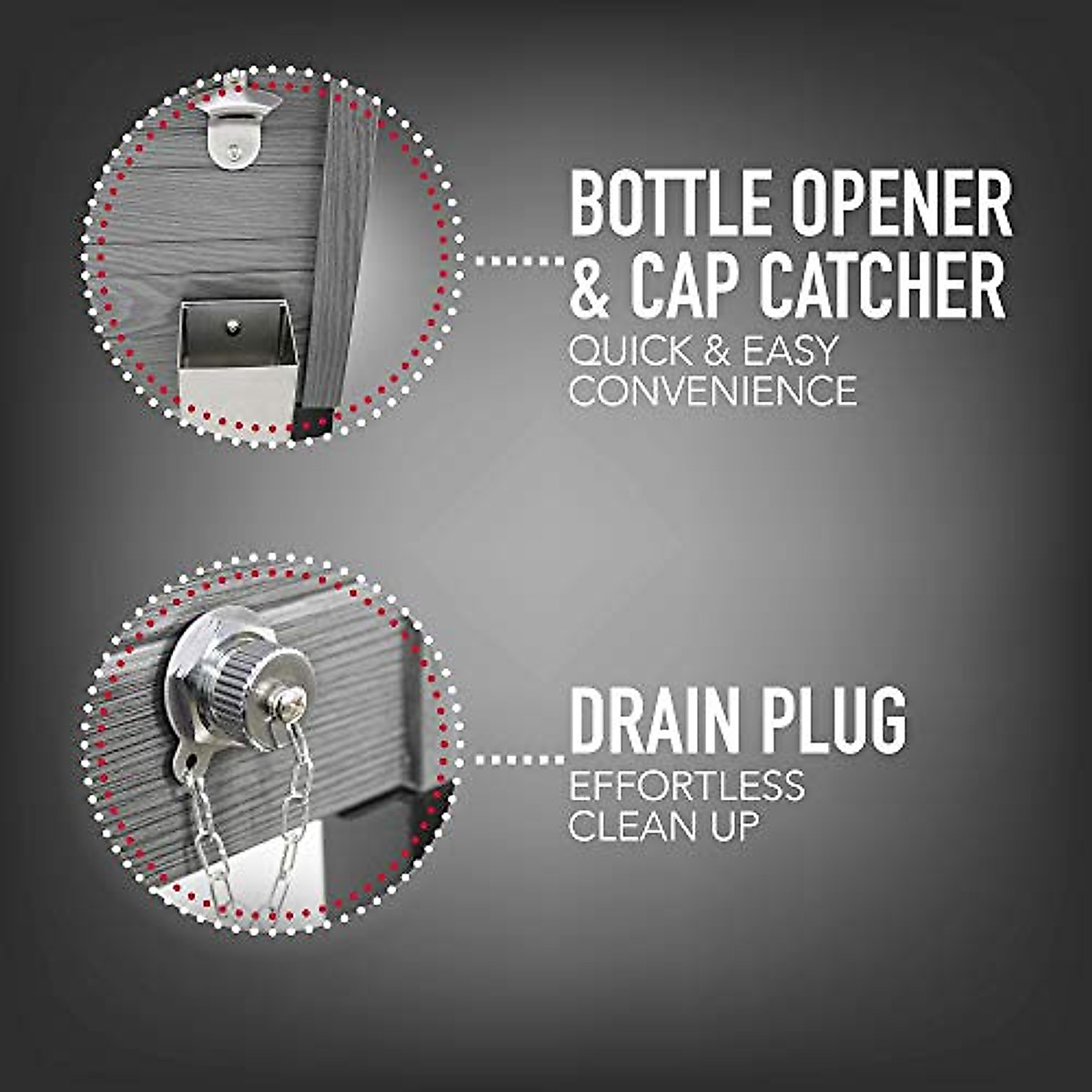 Permasteel PS-205-GRY-AM 80 Quart Patio Cooler, Gray