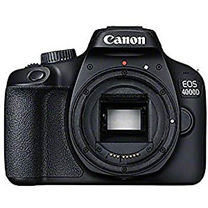 Canon EOS 4000D DSLR Camera with 18-55mm Lens + EOS Bag + Sandisk Ultra 64GB Card + Cleaning Set and More (International Model) (Renewed)