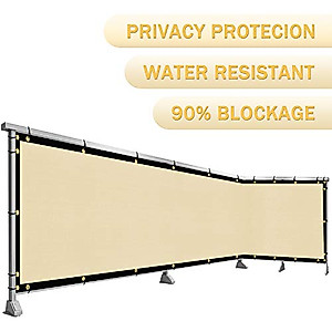 DearHouse Balcony Privacy Screen Cover, 3.5ft x16.5ft Privacy Screen Balcony Shield for Porch Deck Outdoor Backyard Patio Balconys, Includes 35 pc Cable Ties