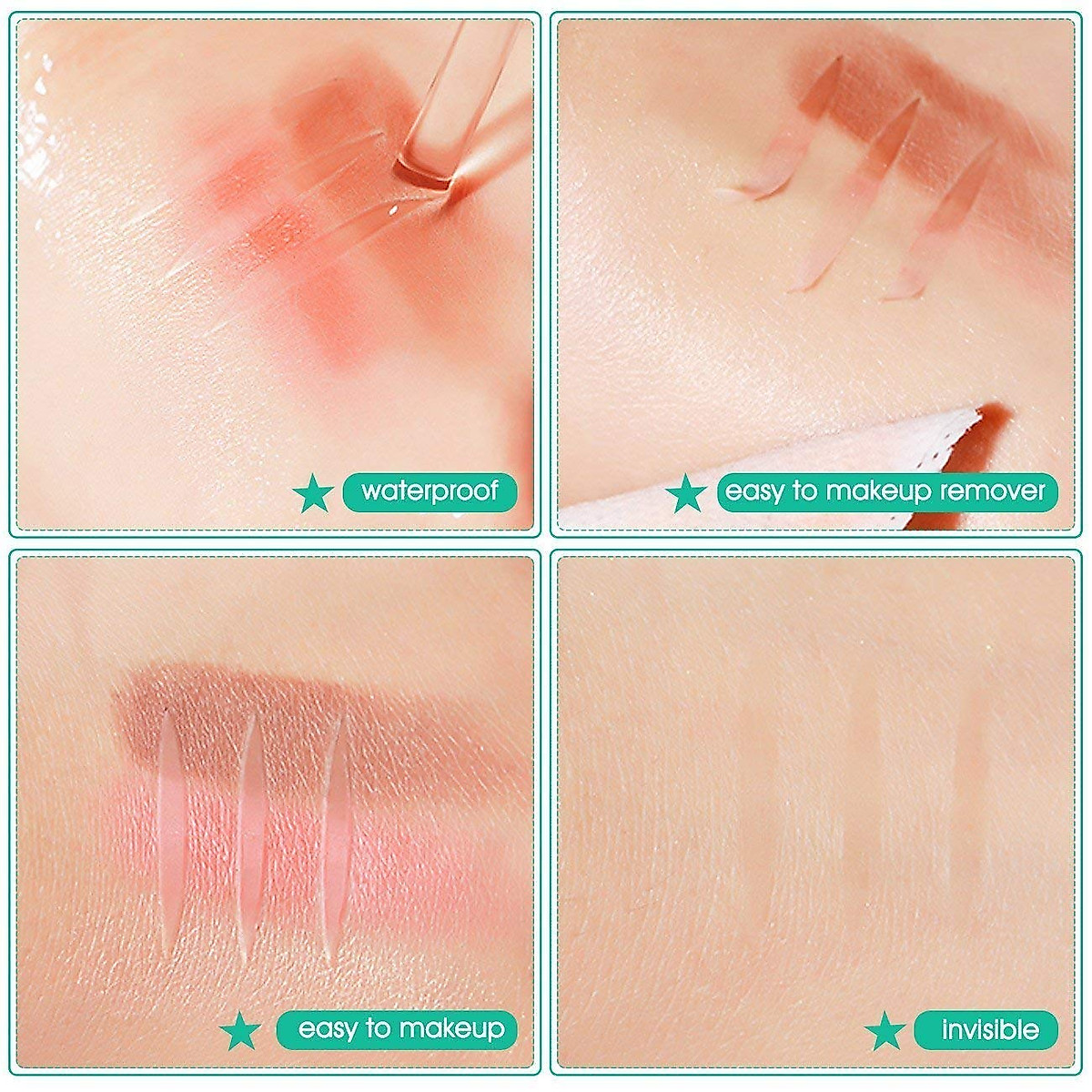 Lace Invisible Single Side Sticky Eyelid Tape Lift Sticker Instant Iift Eyelid Make Eye BIGGER ROUNDER Without Surgery, Perfect for Light/Heavy Saggy Hooded Droopy Uneven Mono-eyelids