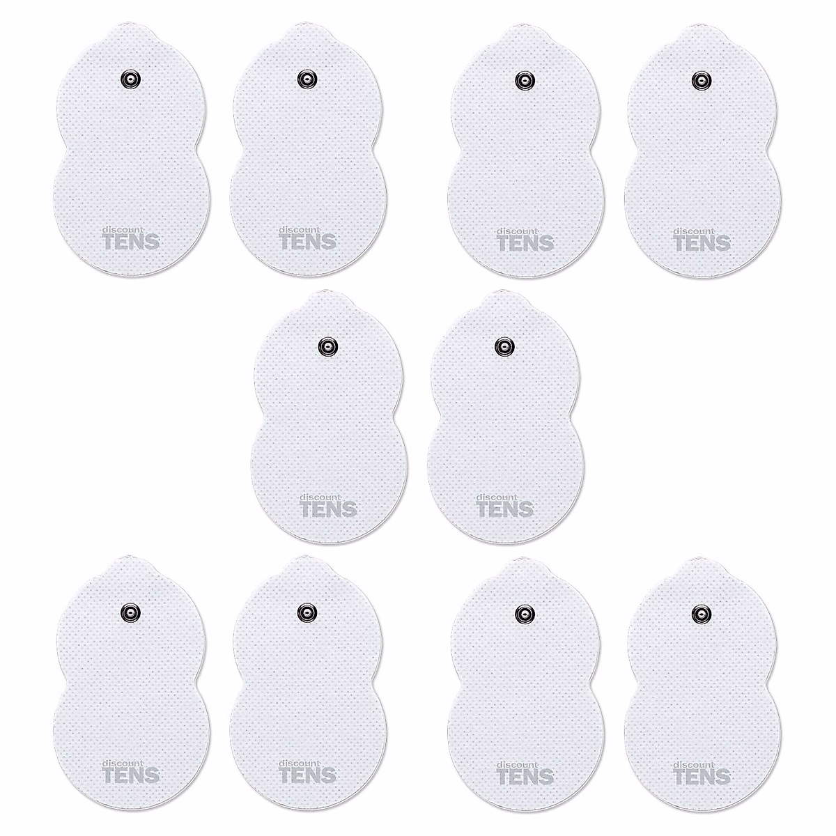 Premium TENS Electrodes Compatible with Omron. 10 (5 Pair) Replacement Electrode Pads Compatible with Omron TENS Devices. Discount TENS Brand.